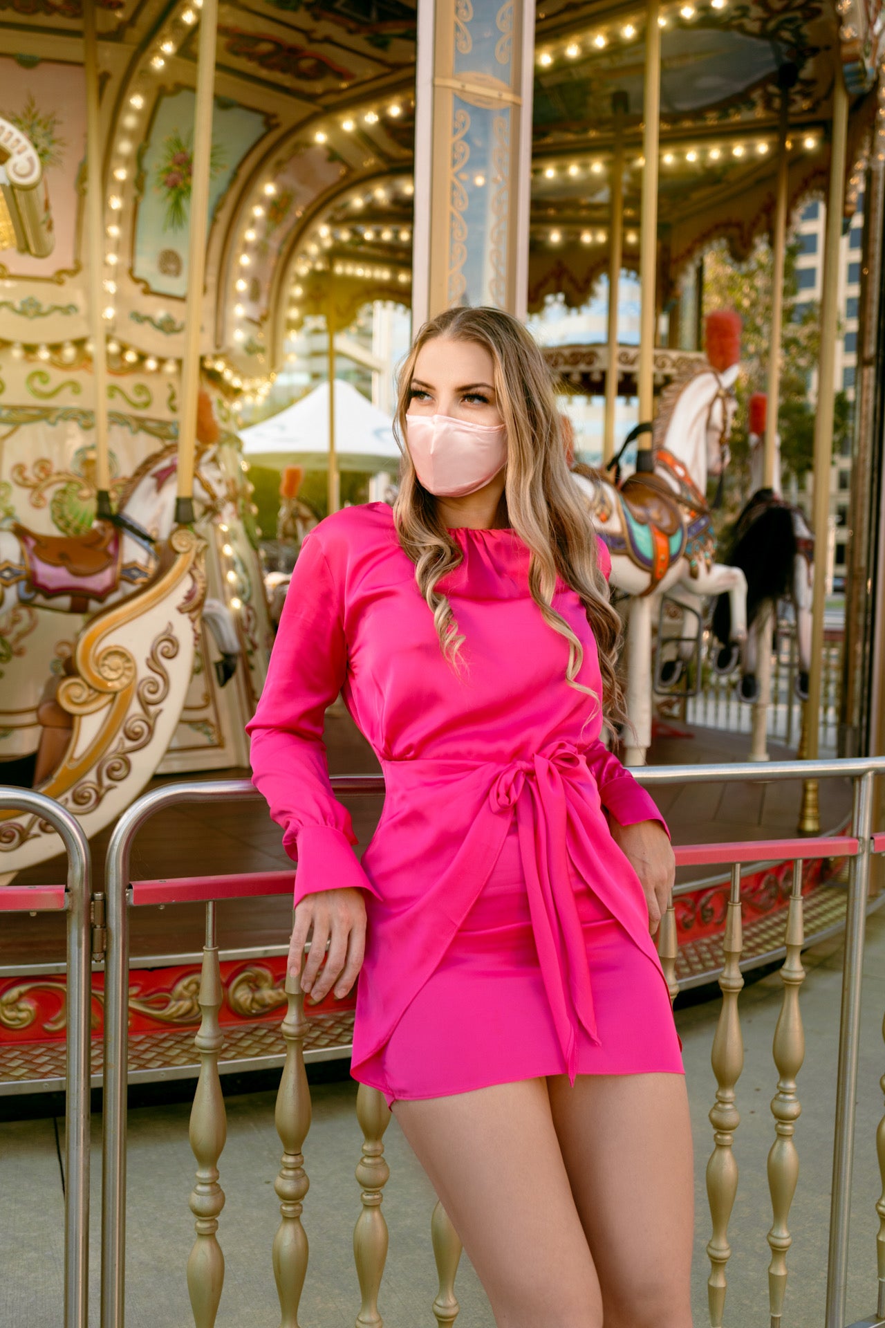 First Kiss - Pink Face Mask – High Silk Society